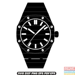 Luxury Watch SVG Elegant Timepiece Illustration Luxury Watch Clipart ...