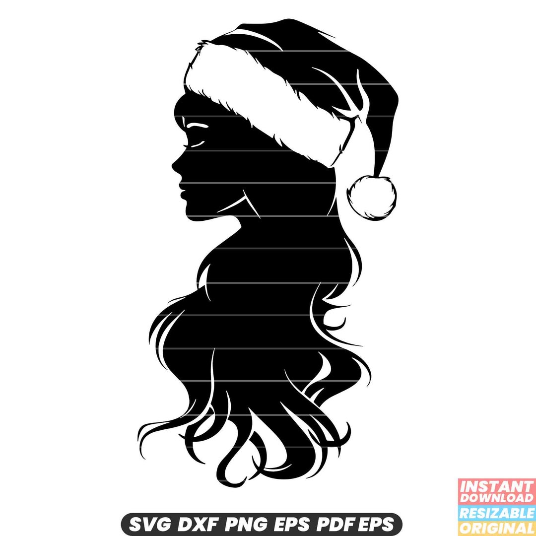 Santa Woman SVG - Christmas Character, Festive Lady Illustration ...