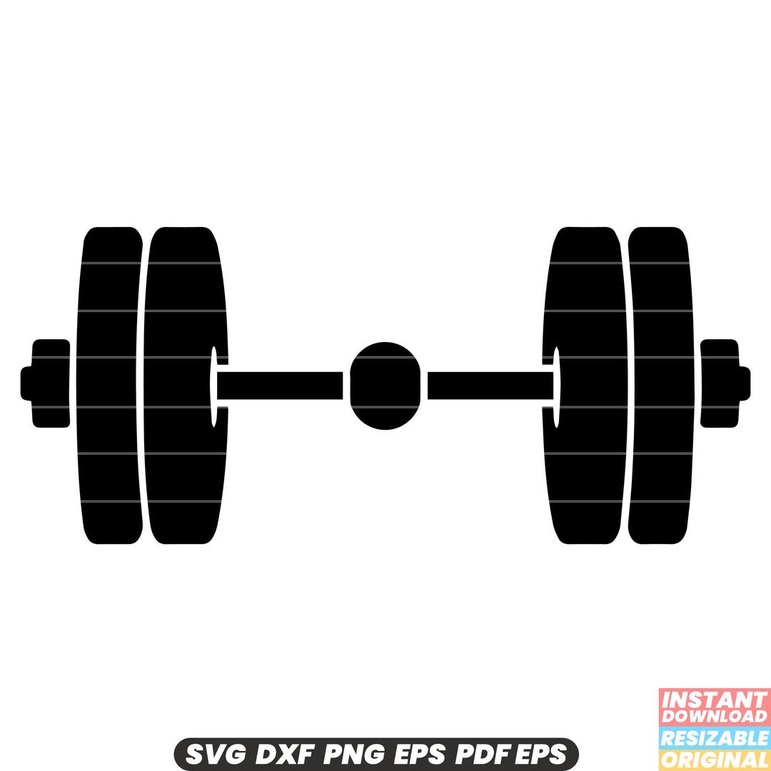 Barbell, Barbell Svg, Barbell Dxf, Barbell Png, Barbell Cut File ...