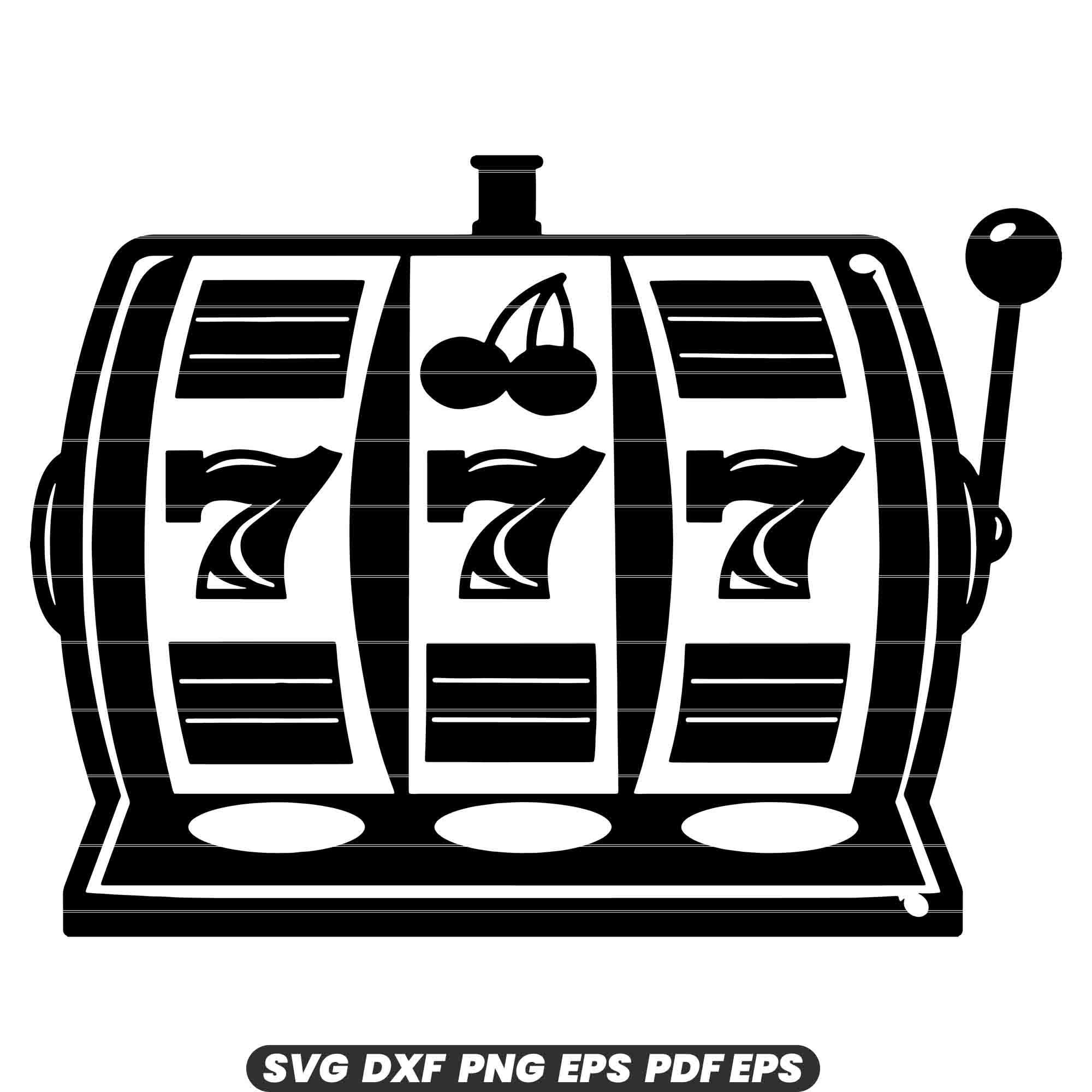 Slot Machine SVG - Casino Game, Gambling Device, Slot Reels, Vegas ...