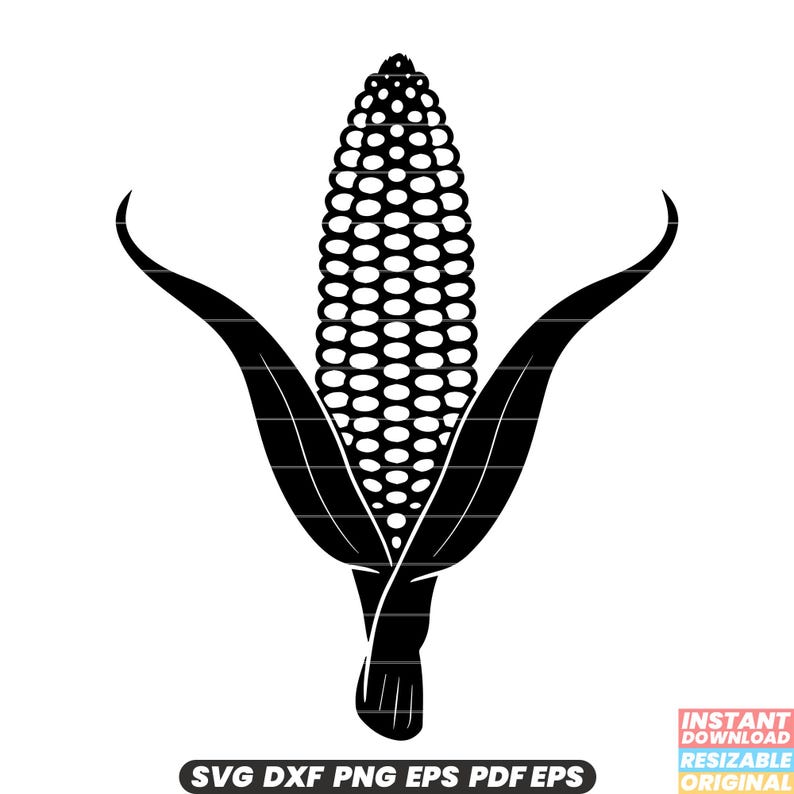 Corn Svg, Corn Dxf, Corn Png, Corn Cut File, Corn Clipart, Corn File ...