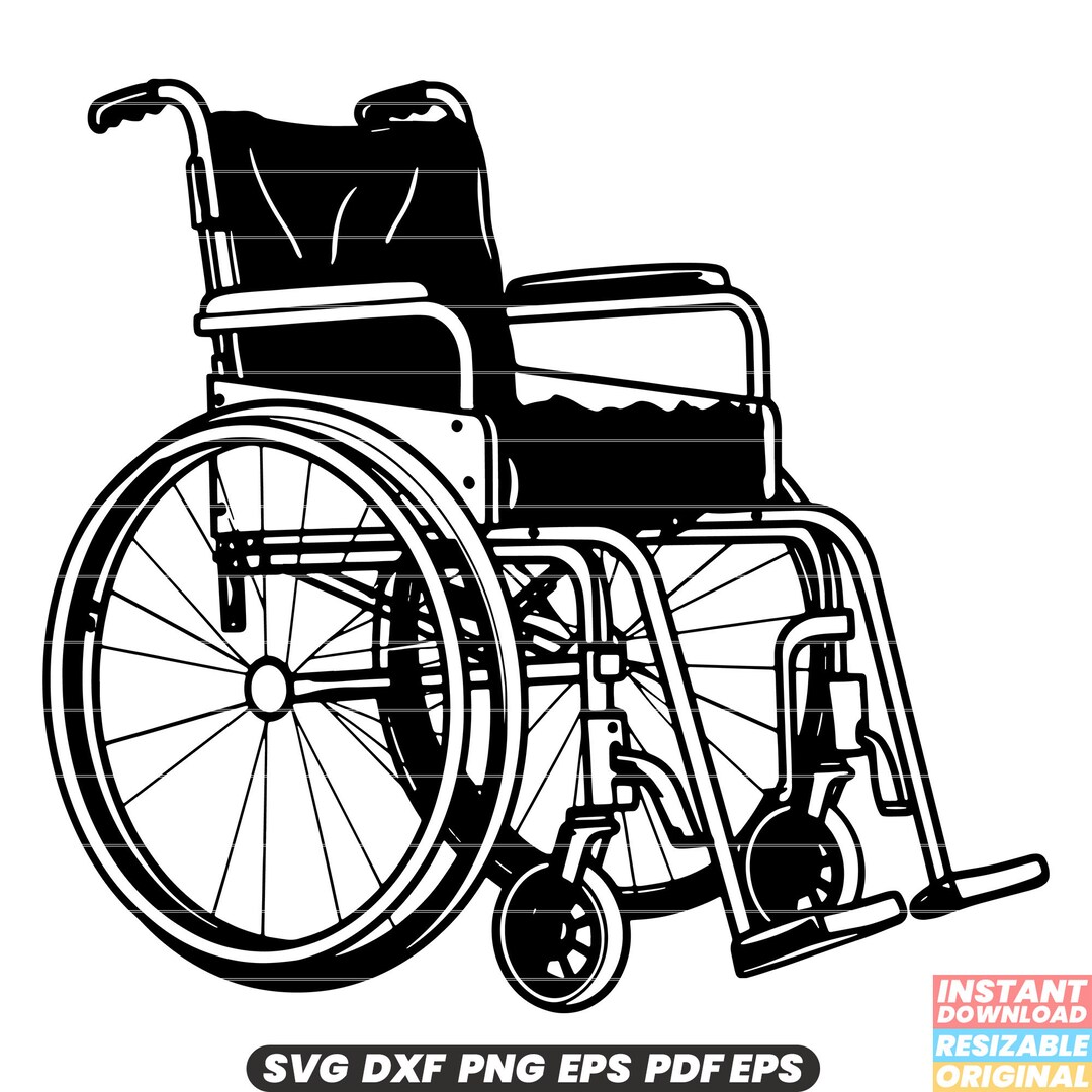 Wheelchair SVG, Wheelchair DXF, Wheelchair PNG, Wheelchair Clipart ...