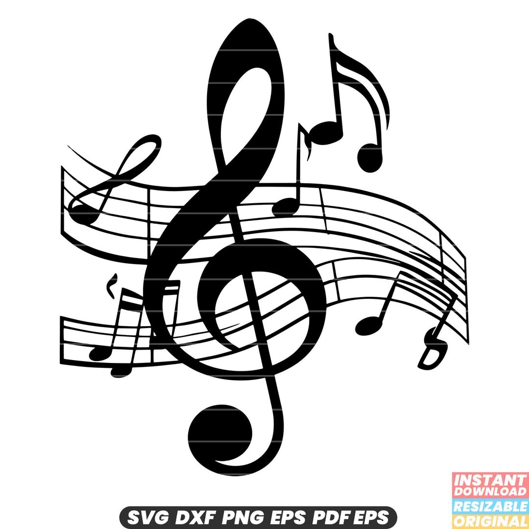 Musical Notes G Key Musician SVG Music Sheet Note Symbol Melody ...