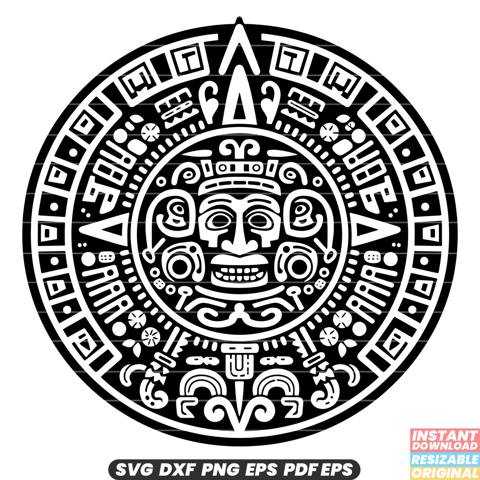 Aztec Calendar Ancient Mesoamerican Culture Mexico Mayan Sun Stone ...
