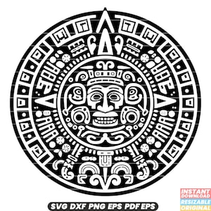 Aztec Calendar Ancient Mesoamerican Culture Mexico Mayan Sun Stone ...