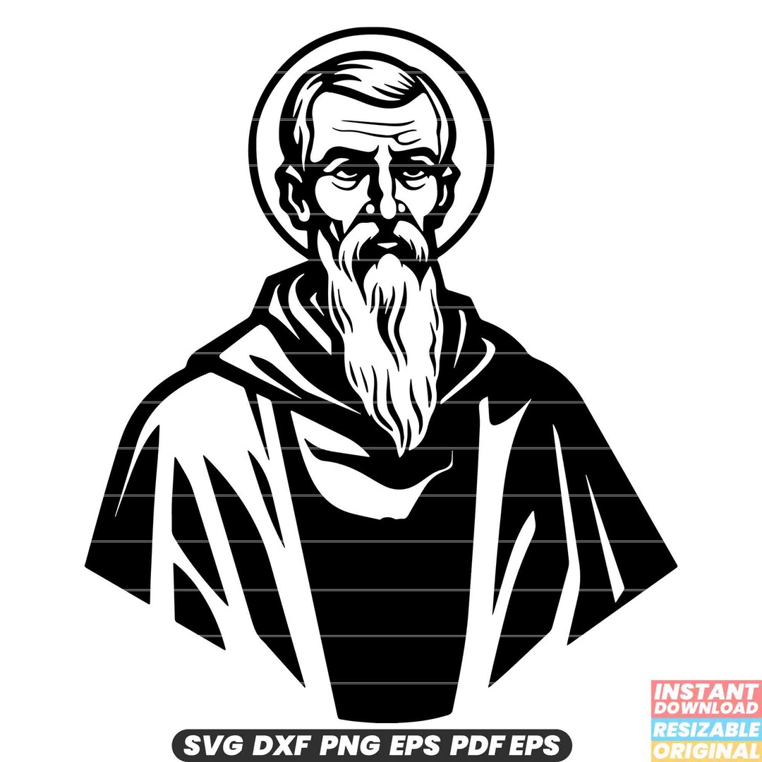 Saint Basil SVG - Religious Figure, Christian Icon, Patron Saint, Basil ...