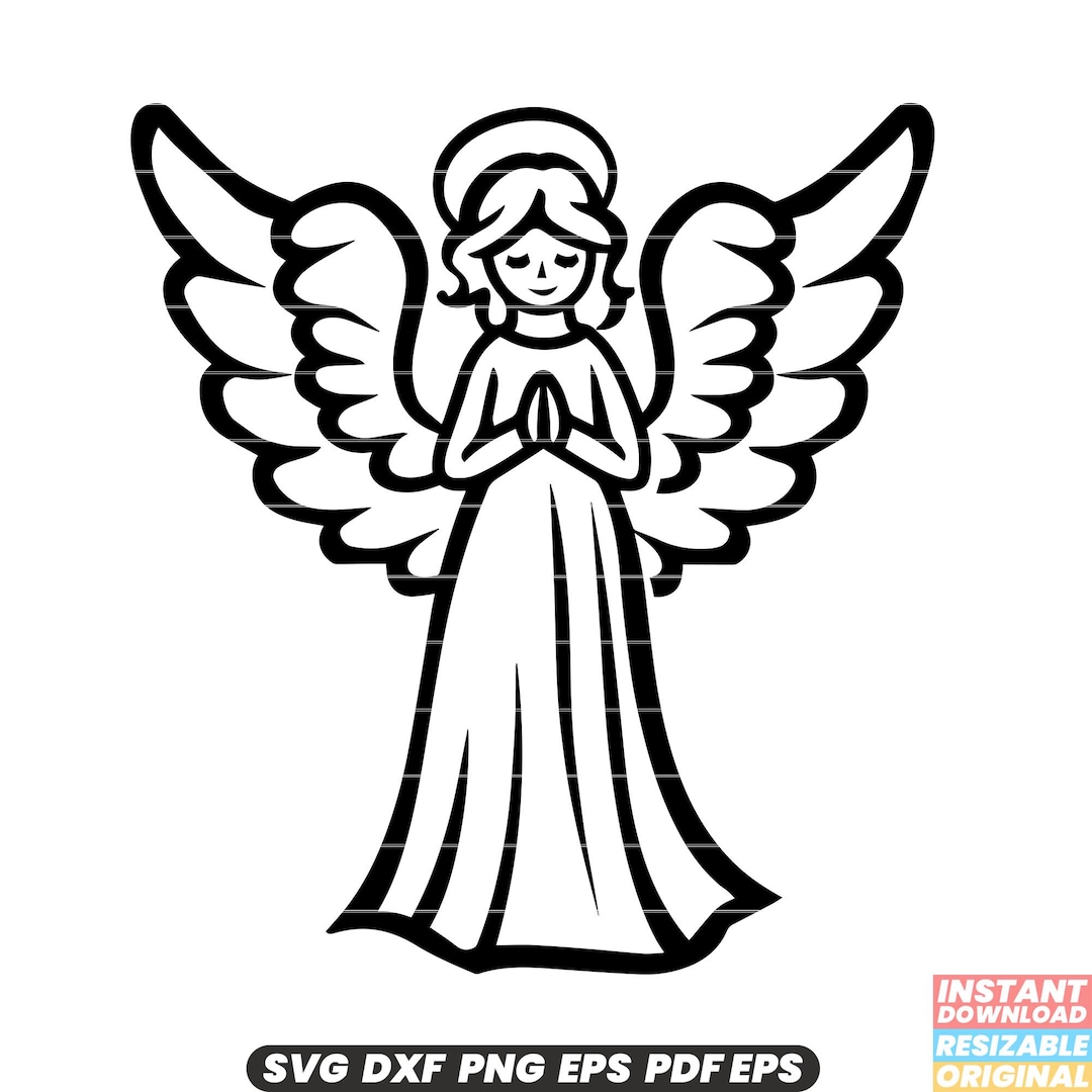 Christmas Angel Svg, Christmas Angel Dxf, Christmas Angel Png ...