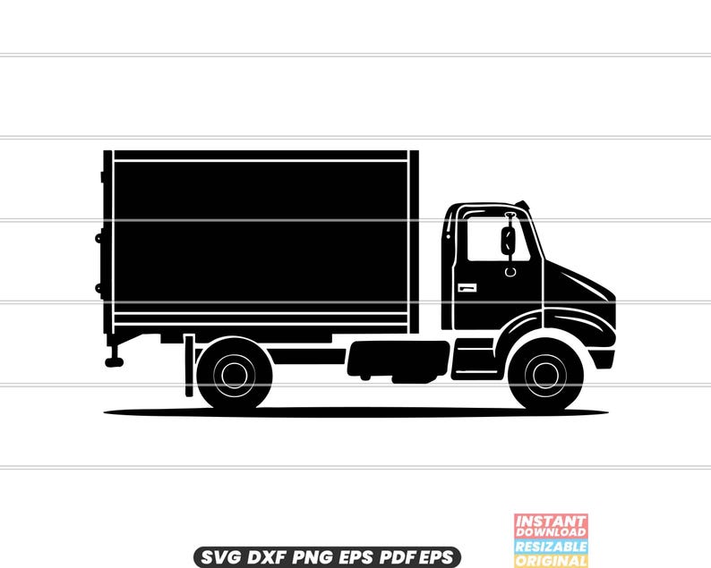 Box Truck Svg, Box Truck Dxf, Box Truck Png, Box Truck Cut File, Box ...