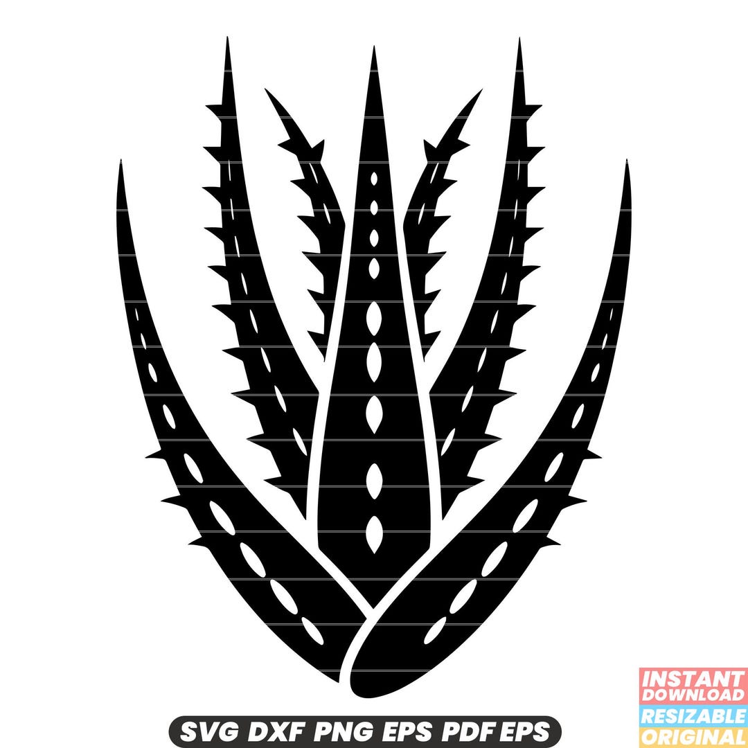 Aloe Vera Svg, Aloe Vera Dxf, Aloe Vera Png, Aloe Vera Cut File, Aloe ...