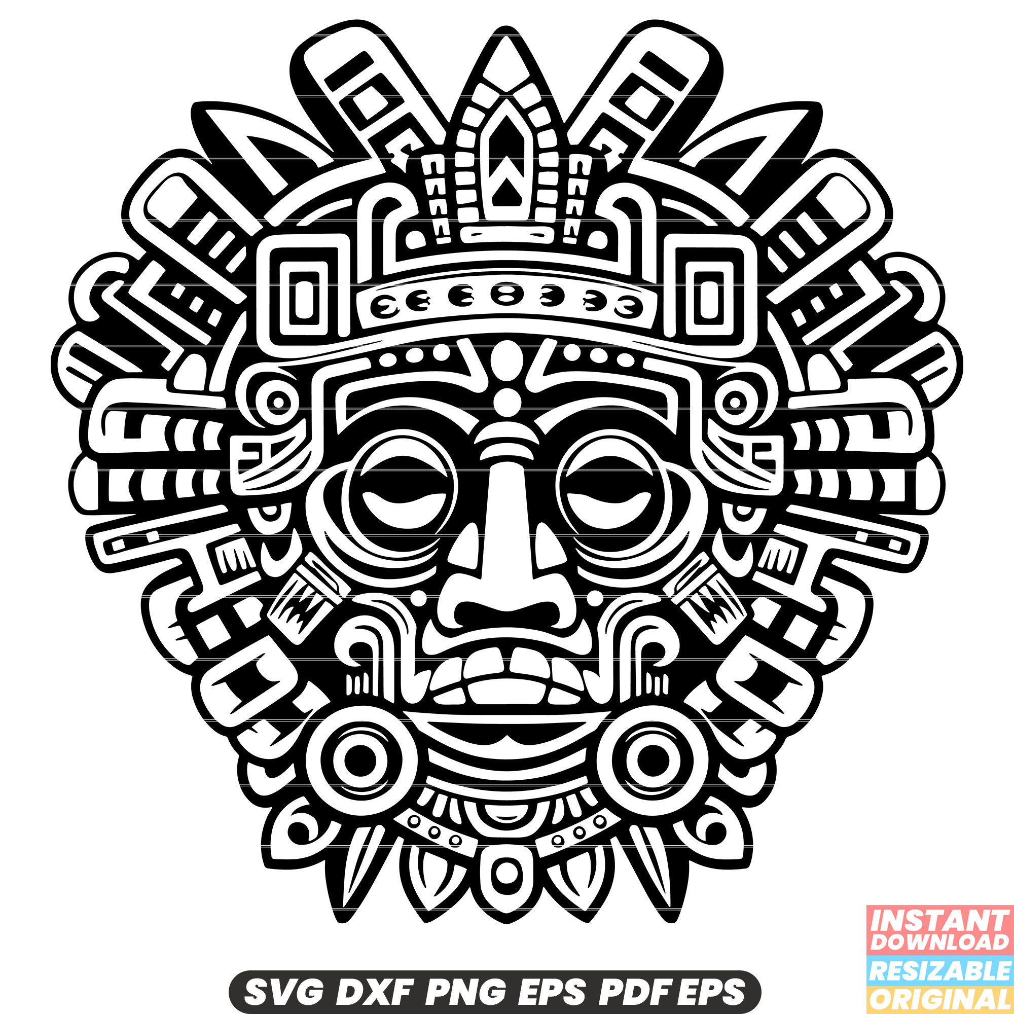 Aztec Mask Ancient Civilization Culture Tribal Artifact Warrior Ritual ...