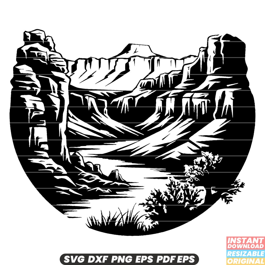 Grand Canyon SVG - Natural Wonder, Geological Formation, National Park ...