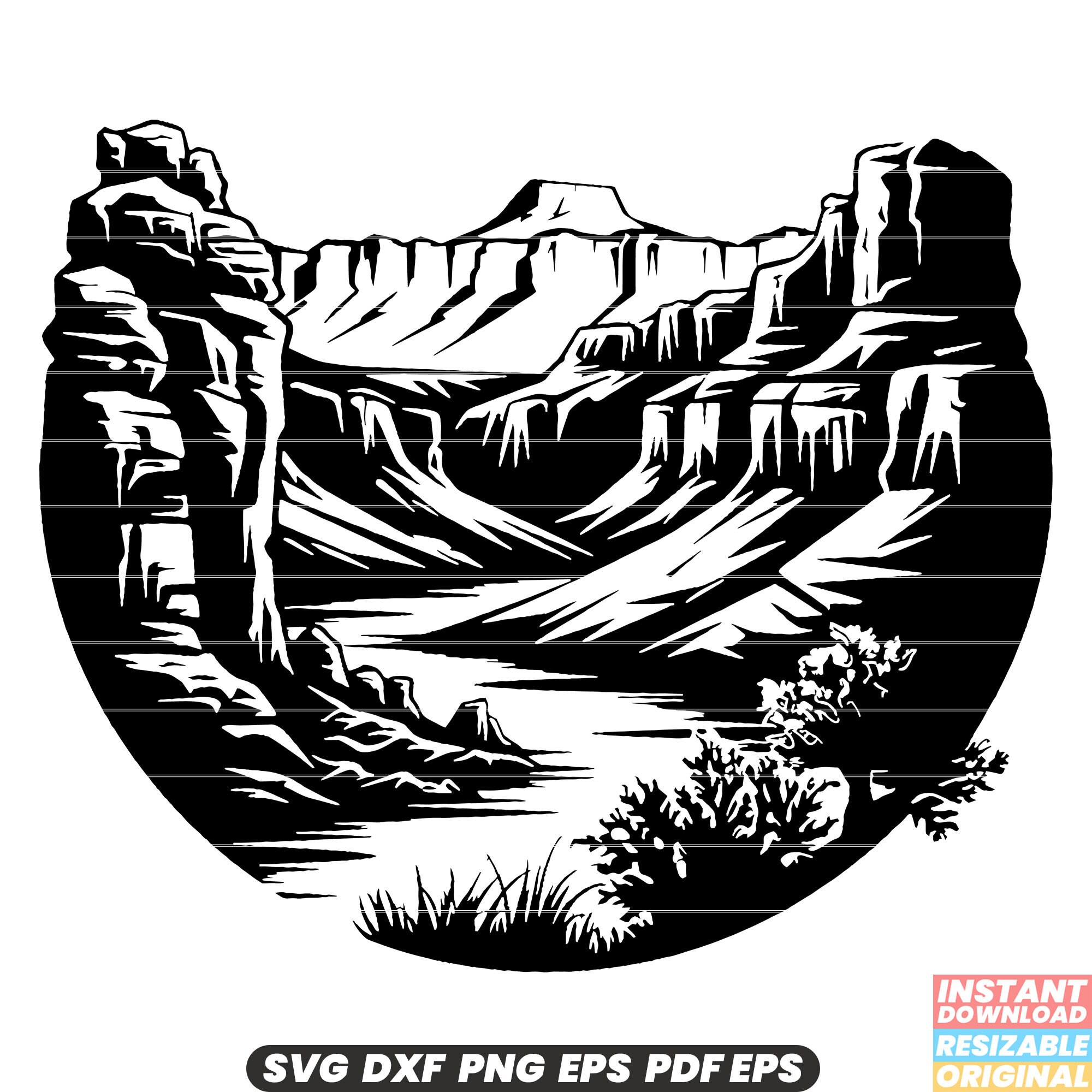 Grand Canyon SVG - Natural Wonder, Geological Formation, National Park ...