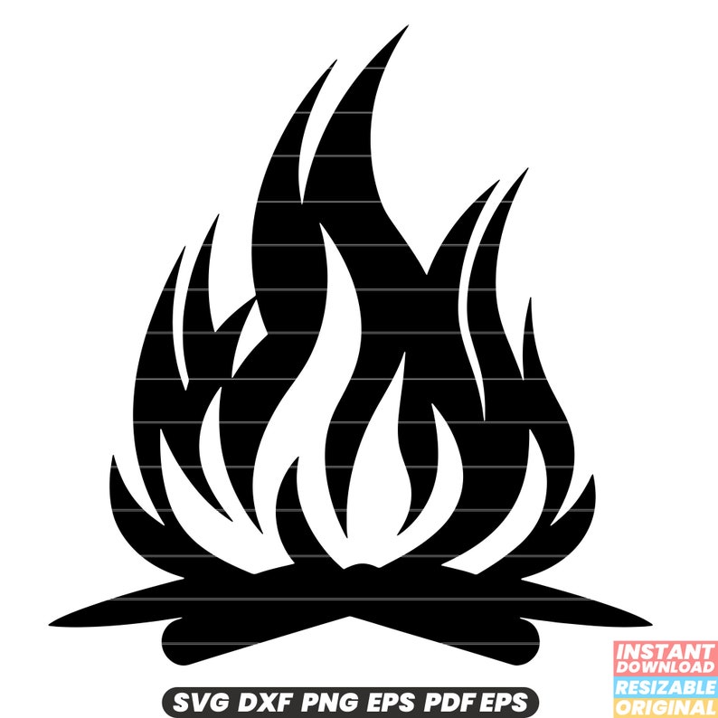 Campfire Bonfire Outdoor Fire Flame Wood Burning Camping Wilderness ...