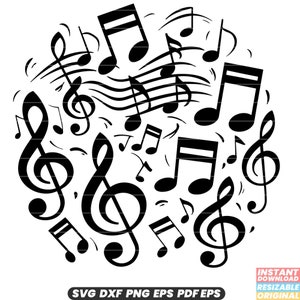 Musical Notes G Key Musician SVG Music Sheet Note Symbol Melody ...