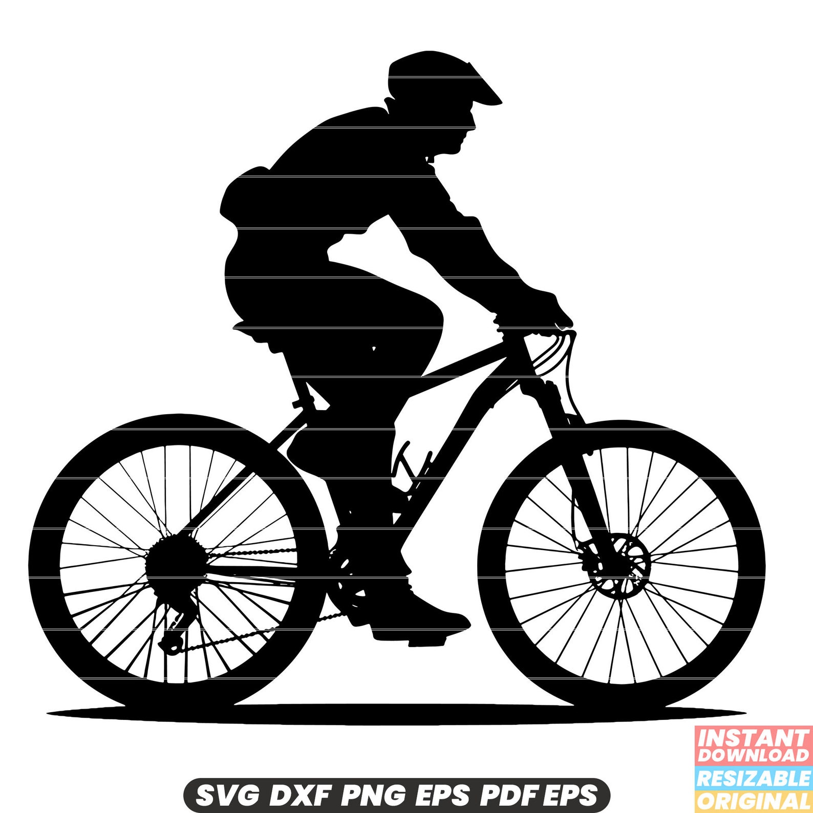 Bicycle Rider SVG - Cycling Enthusiast, Bike Rider Illustration ...