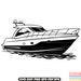 Cabin Cruiser Boat Vessel Yacht Watercraft Maritime Luxury SVG DXF PNG ...