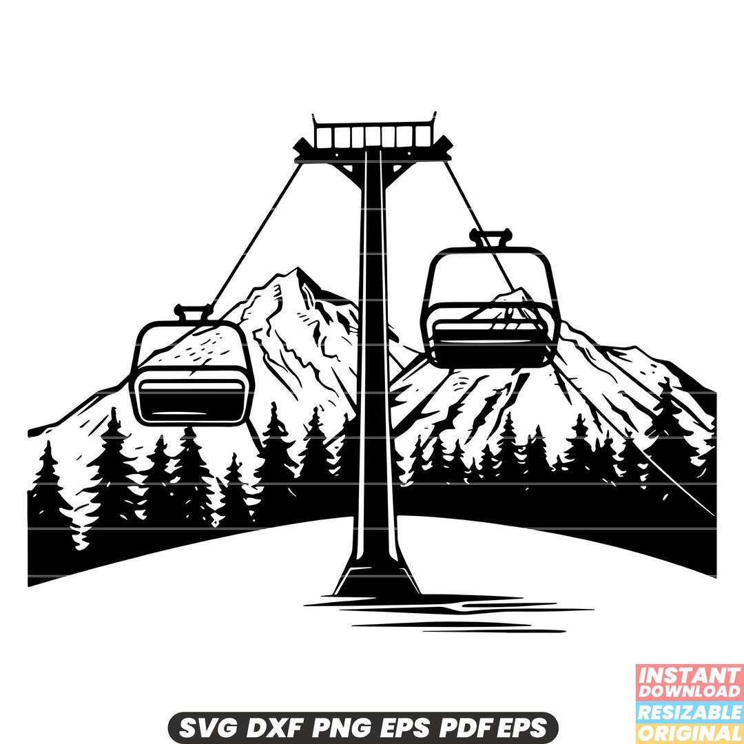 Ski Lift Chairlift Mountain Resort Winter Snow Alpine Slopes Skiing ...