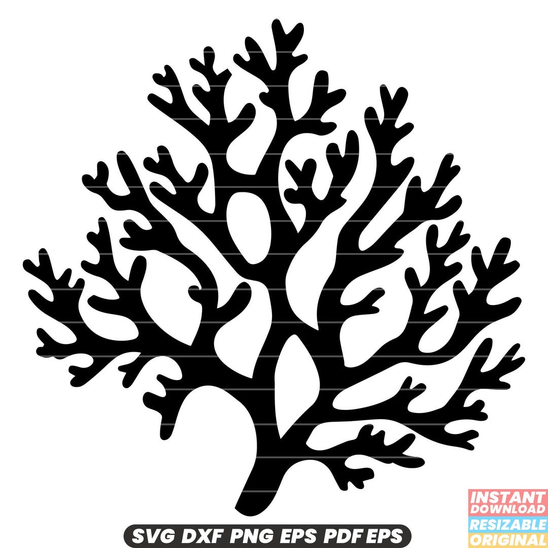 Coral Reef Svg, Coral Reef Dxf, Coral Reef Png, Coral Reef Cut File ...