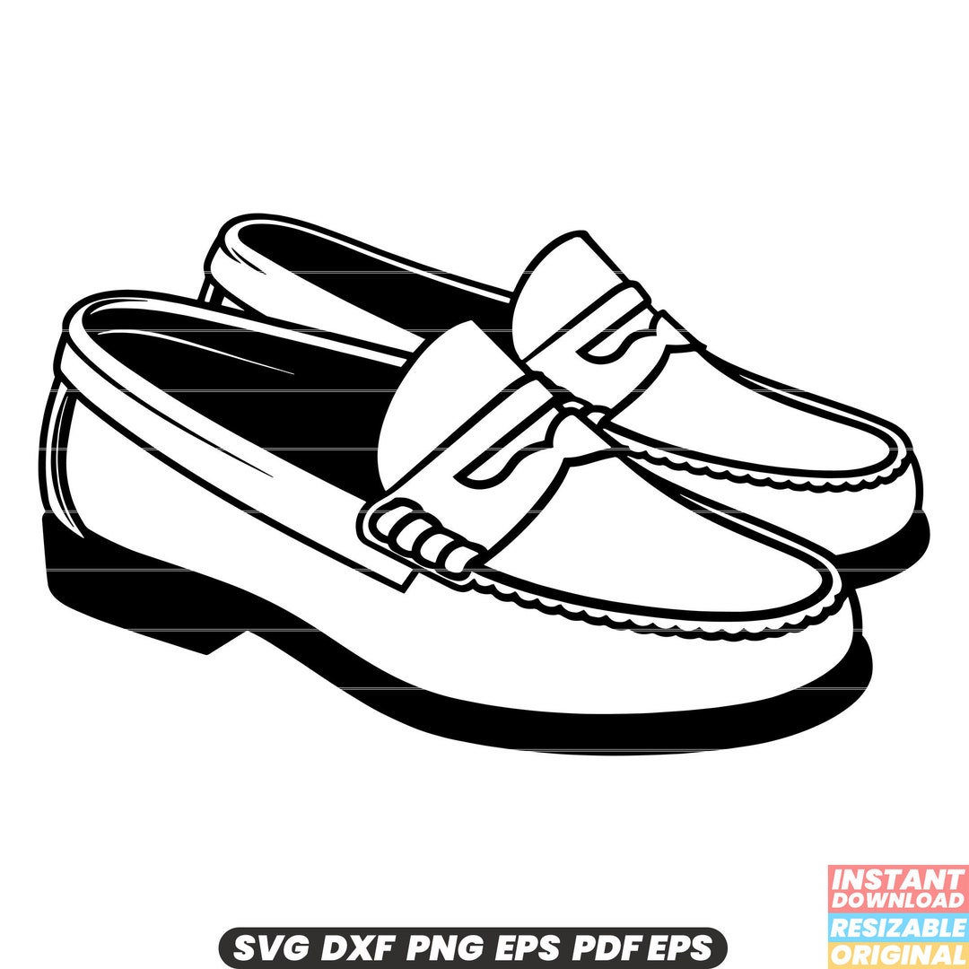 Loafers SVG Footwear Illustration Loafers Clipart Stylish Shoes Graphic ...
