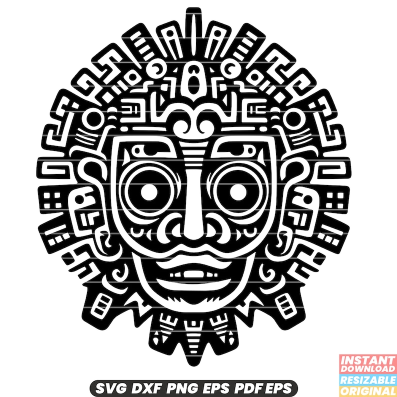 Mayan Mask Ancient Mesoamerican Culture Tribal Indigenous Civilization ...