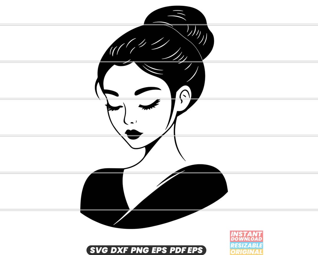 Asian Woman Svg, Asian Woman Dxf, Asian Woman Png, Asian Woman Cut File ...