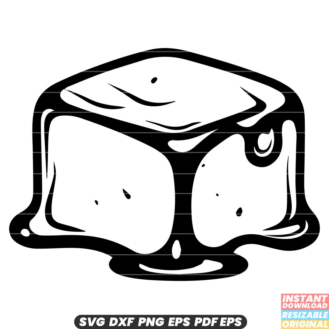 Melting Ice Cube Svg Melting Ice Cube Dxf Melting Ice Cube Png