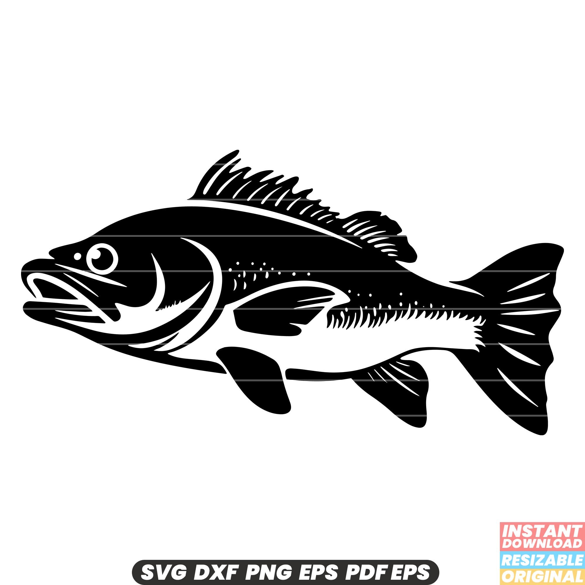 Walleye SVG Walleye DXF Walleye PNG Freshwater Fish - Etsy