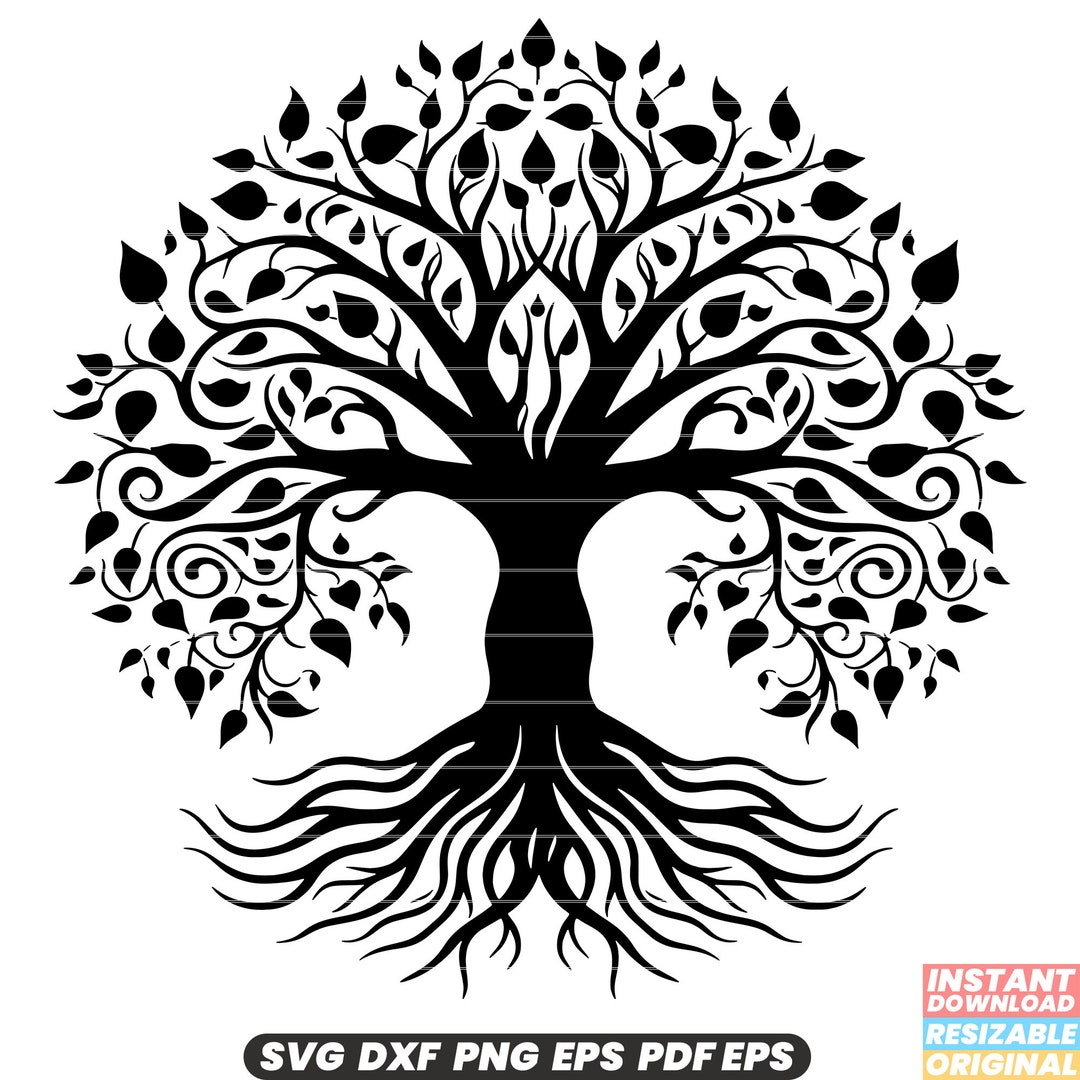 Tree With Roots Nature Growth Strength Unity Balance Connection Earth ...