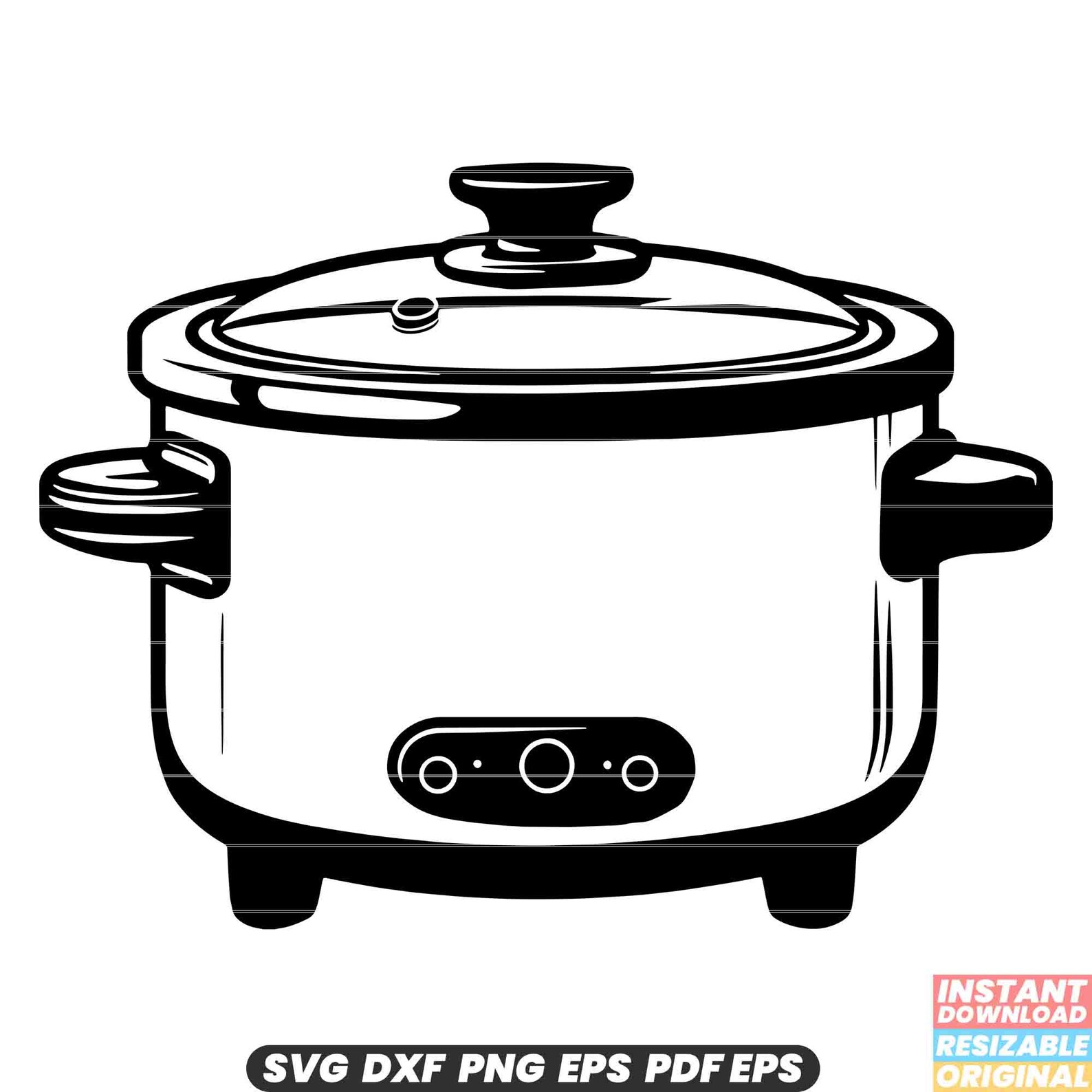 Rice Cooker SVG Kitchen Appliance, Cooking Equipment, Electric Rice ...