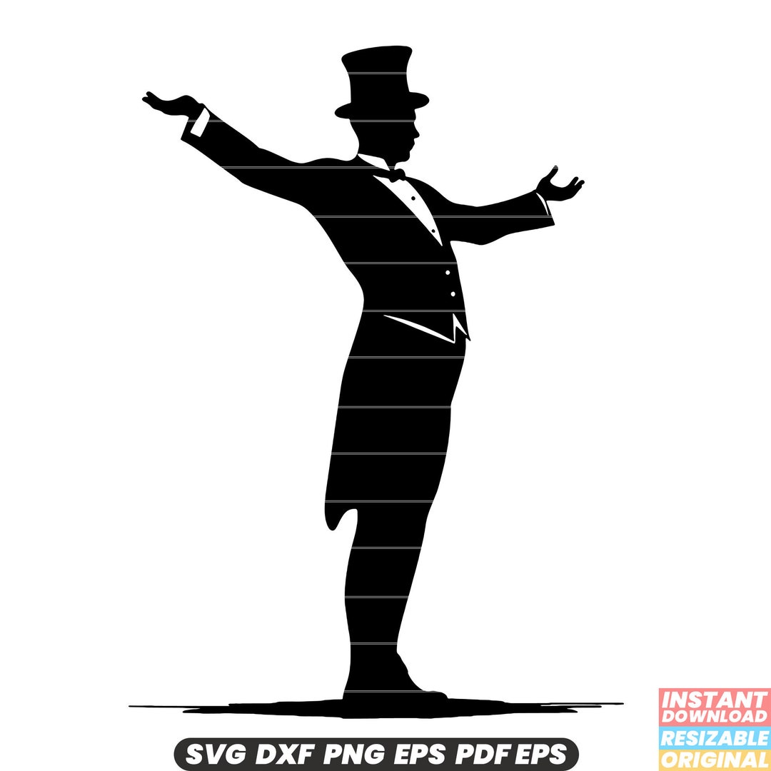 Magician SVG Magic Show Illustration Magician Clipart Performing Artist ...