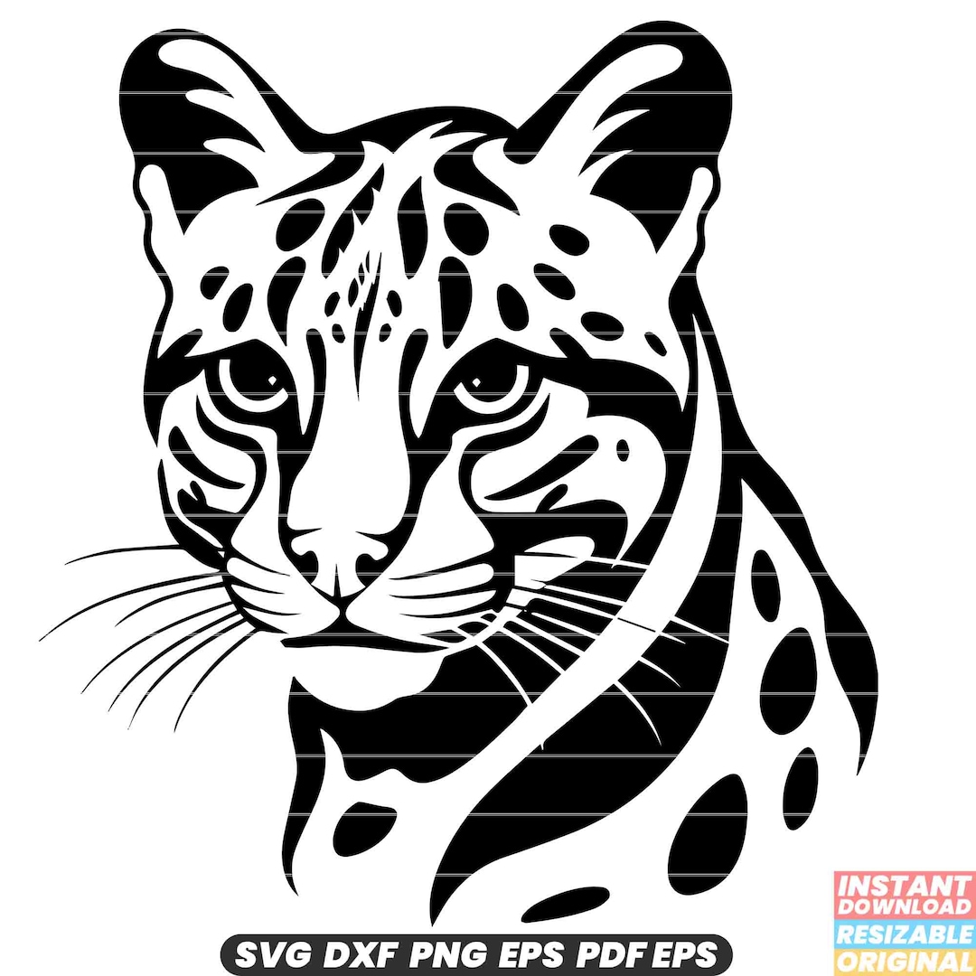 Ocelot SVG Wildlife Animal Nature Spotted Feline Cat Predator ...
