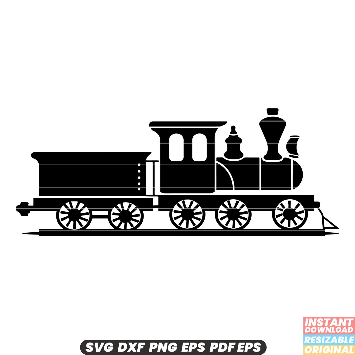 Train Locomotive Steam Engine SVG Transportation Illustration Train ...