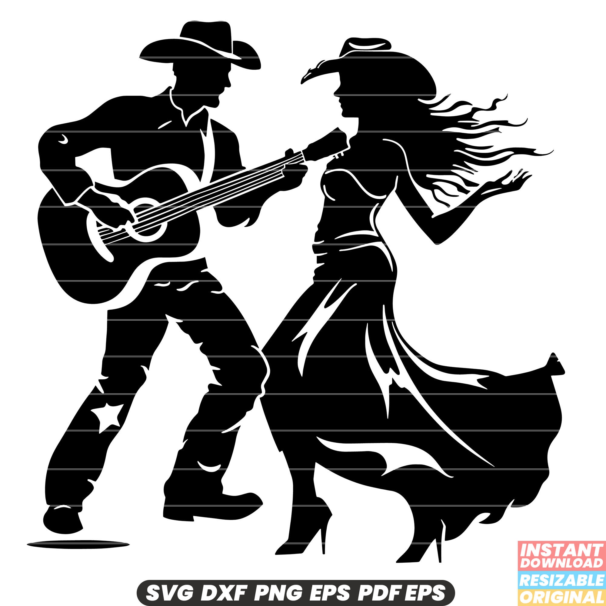 Hoedown SVG Country Dance Illustration Western Hoedown Clipart Barn ...
