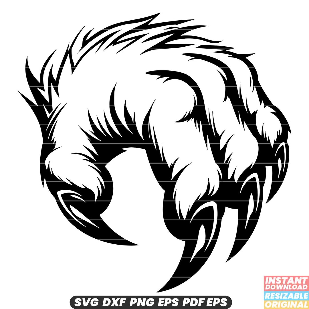 Monster Claw SVG Beast Creature Halloween Scary Grasp Clawed Talon ...