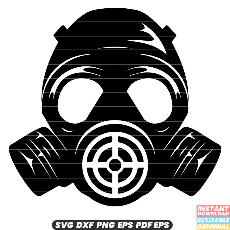Gas Mask Svg - Etsy