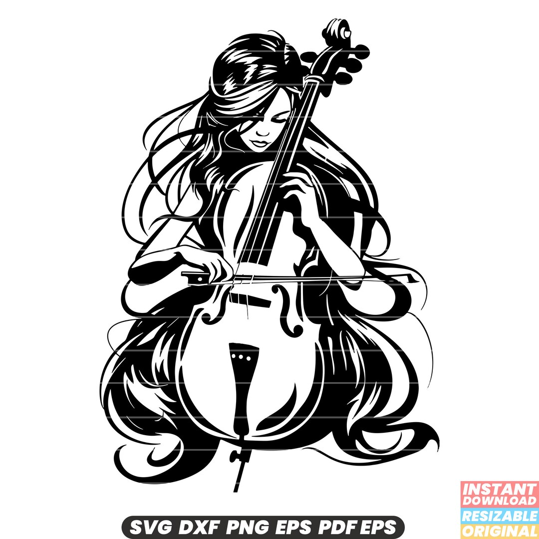 Girl Playing Cello Musician Cellist Classical Music Instrument String ...
