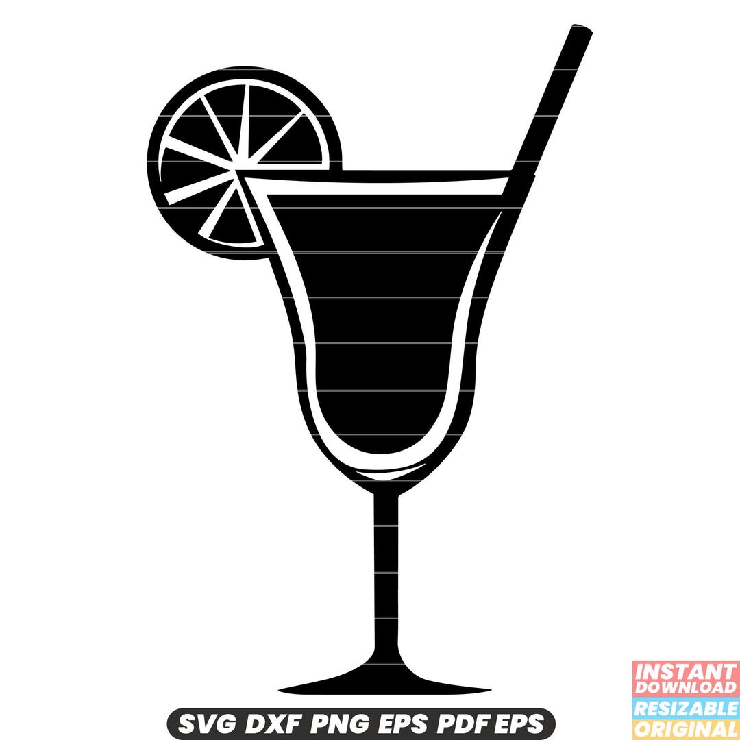 Cocktail Svg, Cocktail Dxf, Cocktail Png, Cocktail Cut File, Cocktail ...