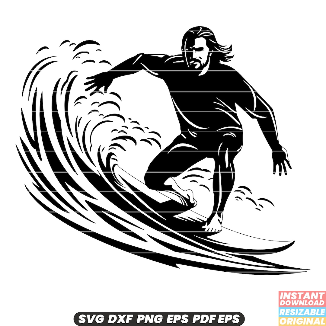 Surfing Man Sport Ocean Wave Summer Beach Lifestyle Adventure Water ...