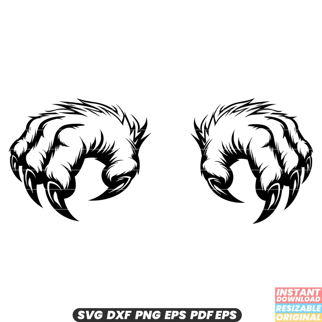 Monster Claw SVG Beast Creature Halloween Scary Grasp Clawed Talon ...