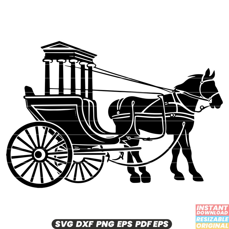 Ancient Horse Car Chariot Transportation Vehicle Horse-drawn Cart ...
