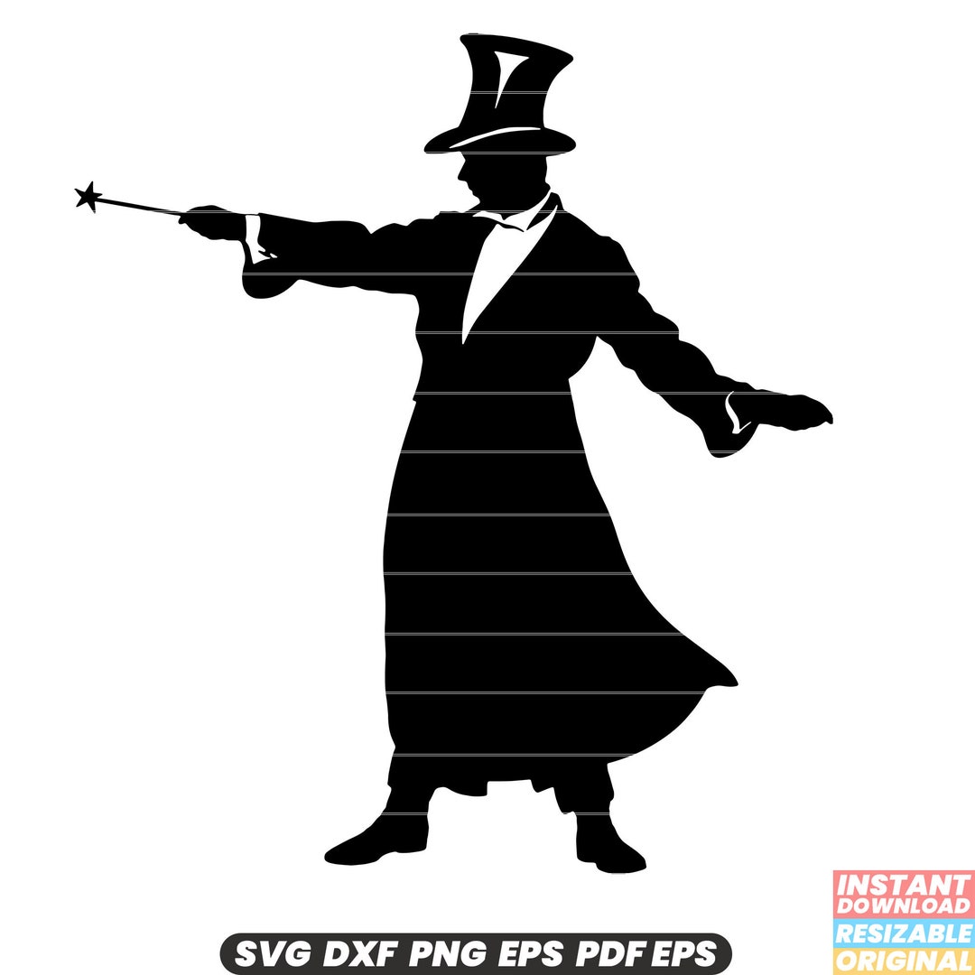 Magician SVG Magic Show Illustration Magician Clipart Performing Artist ...
