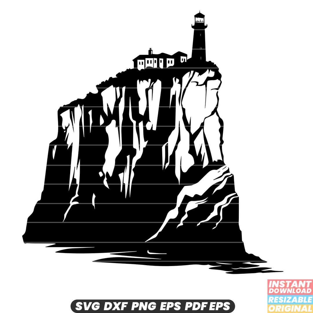 Cliff SVG Ocean Nature Landscape Height Rock Steep Edge Scenery View ...