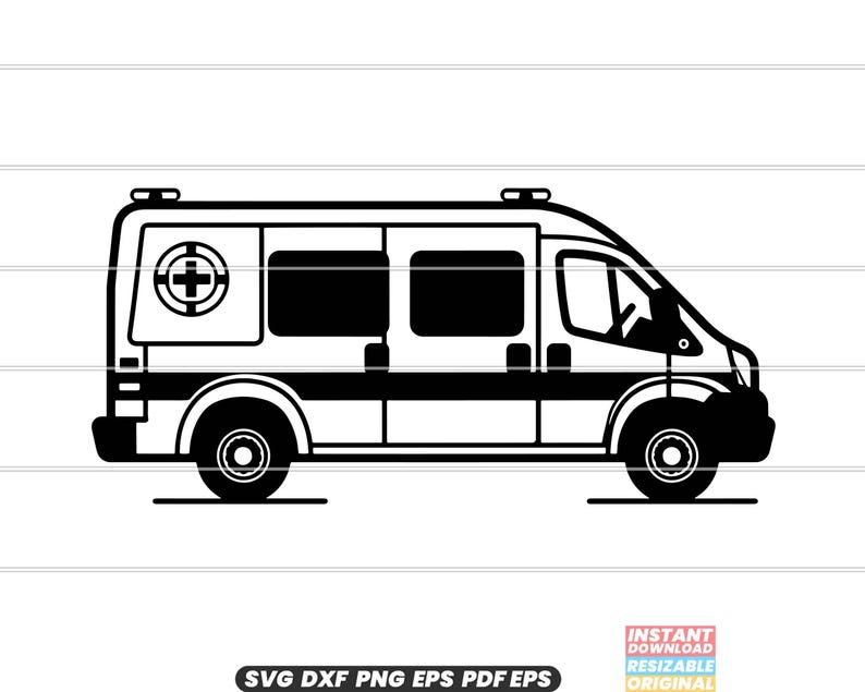 Ambulance Svg, Ambulance Dxf, Ambulance Png, Ambulance Cut File ...