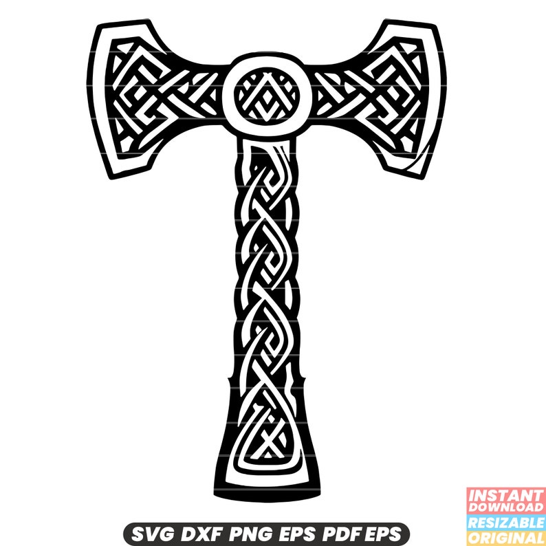 Mjolnir Thor's Hammer Norse Mythology God Odin Lightning Thunder Weapon ...