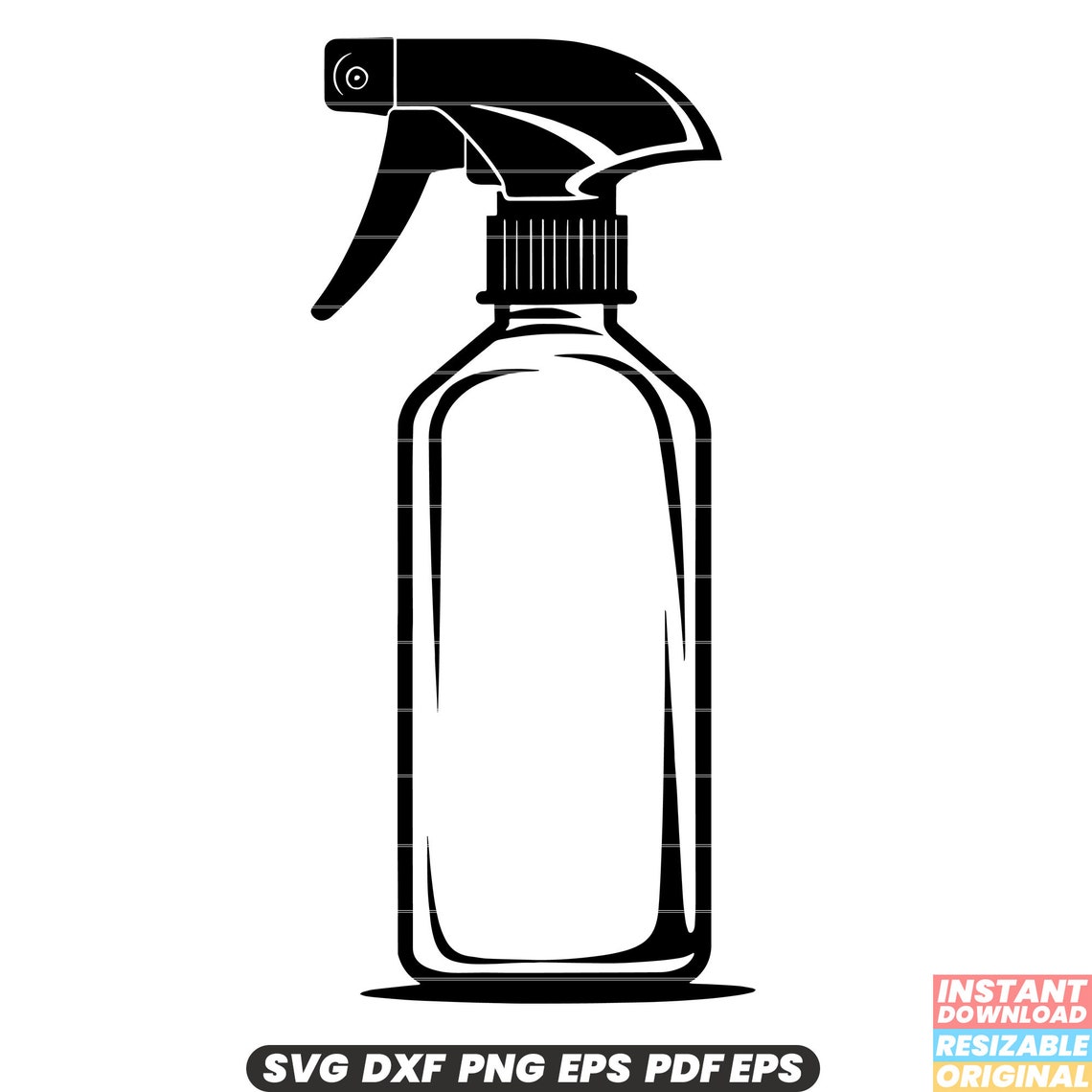 Spray Bottle Container Liquid Water Mist Spray Cleaning Household SVG ...