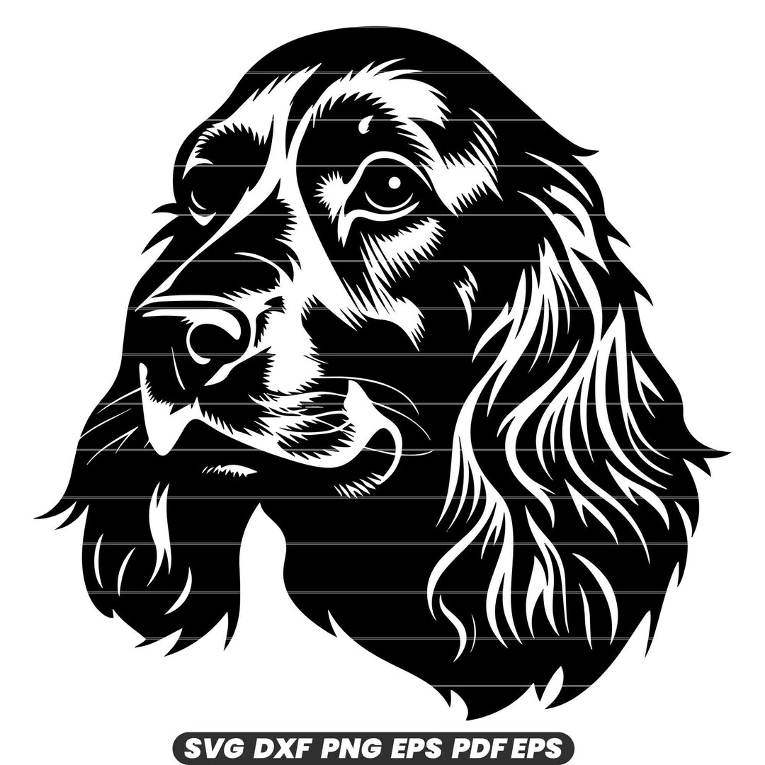 Cocker Spaniel SVG Dog Breed Pet Canine Cute Fluffy Friendly Energetic ...