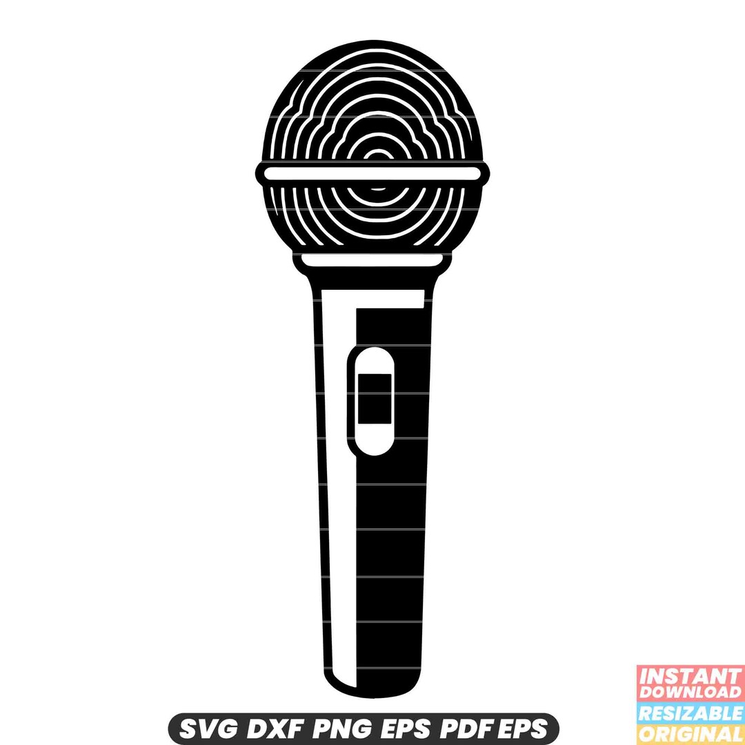Modern Microphone SVG Music Audio Sound Equipment Studio Recording ...