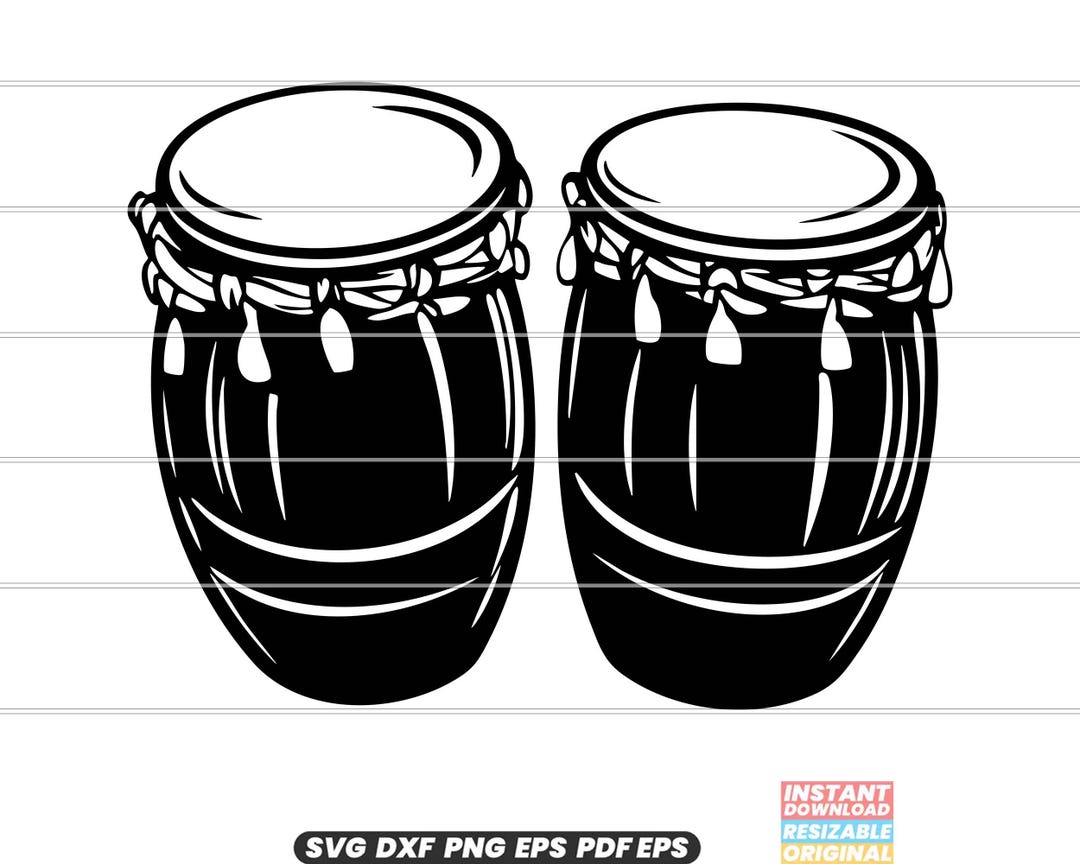 Bongos Svg, Bongos Dxf, Bongos Png, Bongos Cut File, Bongos Clipart ...