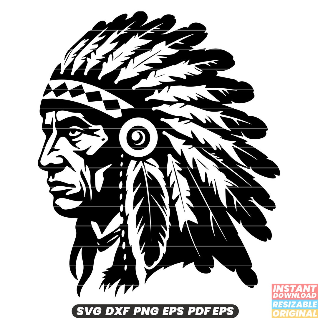 Native American Chief Tribal Leader Indigenous Culture Headdress ...