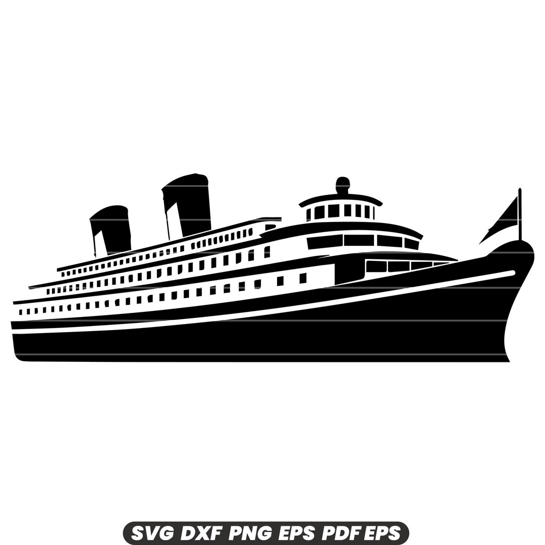 Big Ferry Ship Vessel Maritime Transport Passenger Cargo Travel Cruise ...